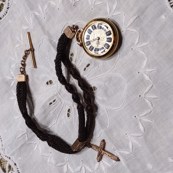 Accessories | Rare Double Stranded Mourning Watch Fob Hairwork | Poshmark